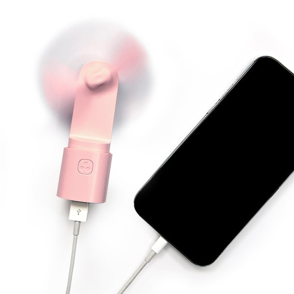Easy Breezy Portable Fan & Power Bank : Pink – Tech Candy