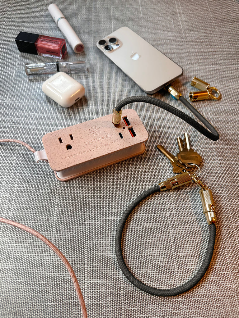 The Run Around USB-C Cable: Pink/Orange/Yellow – Tech Candy